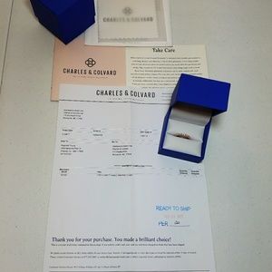 Charles & Colvard | Jewelry | 359 Ctw Halo Eternity Wedding Ring Set ...